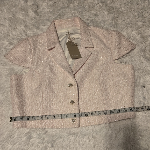 Meshki | Other | Nwt Meshki Mercer Pink Tweed Top And Skirt Set In ...